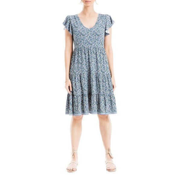 Max Studio | Dresses | Max Studio Flutter Sleeve Dress | Poshmark